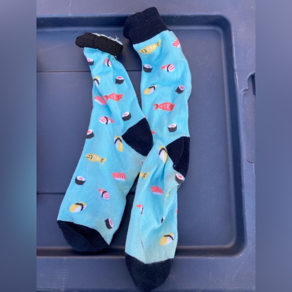J. Crew | Underwear & Socks | Mens Jcrew Dress Socks Blue Sushi Fish ...
